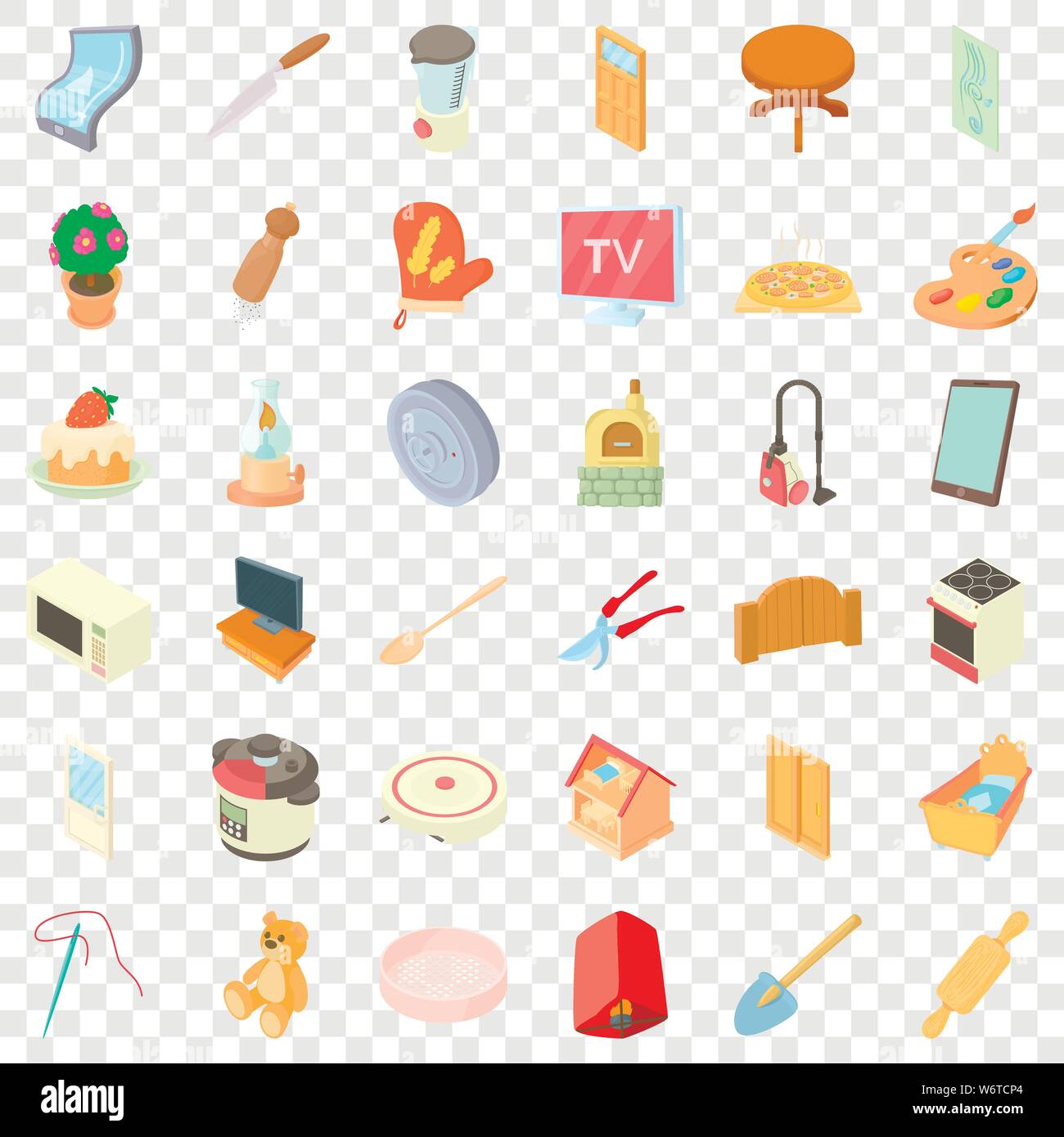 Television icons set, cartoon style Stock Vector Image & Art - Alamy