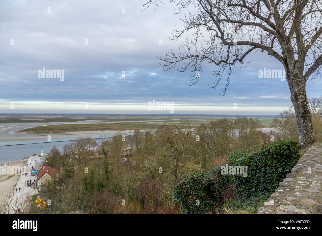 Saint-Valery-Sur-Somme beautiful landscape on a cloudy winter day ...