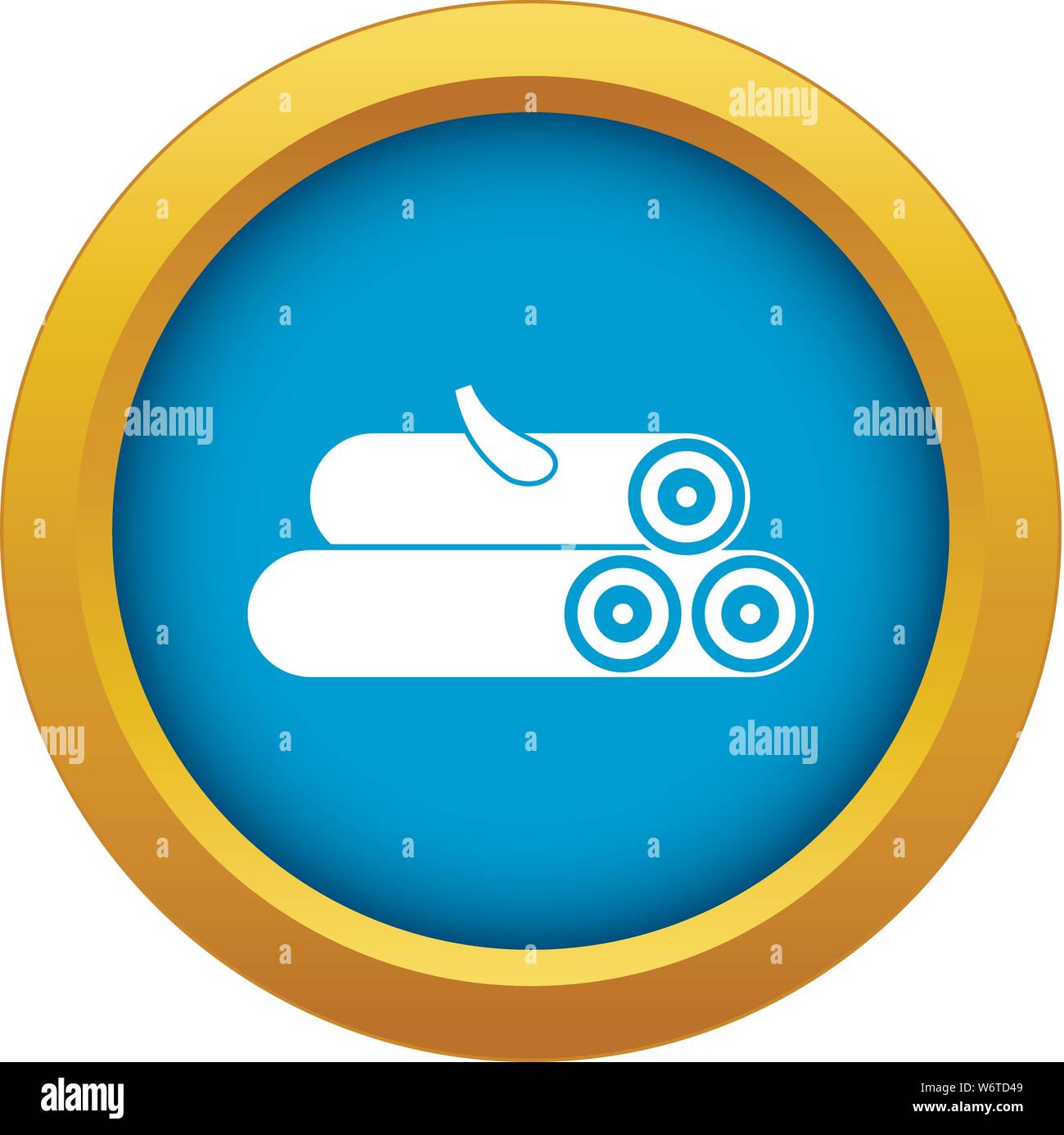 Wooden logs icon blue vector isolated Stock Vector Image & Art - Alamy