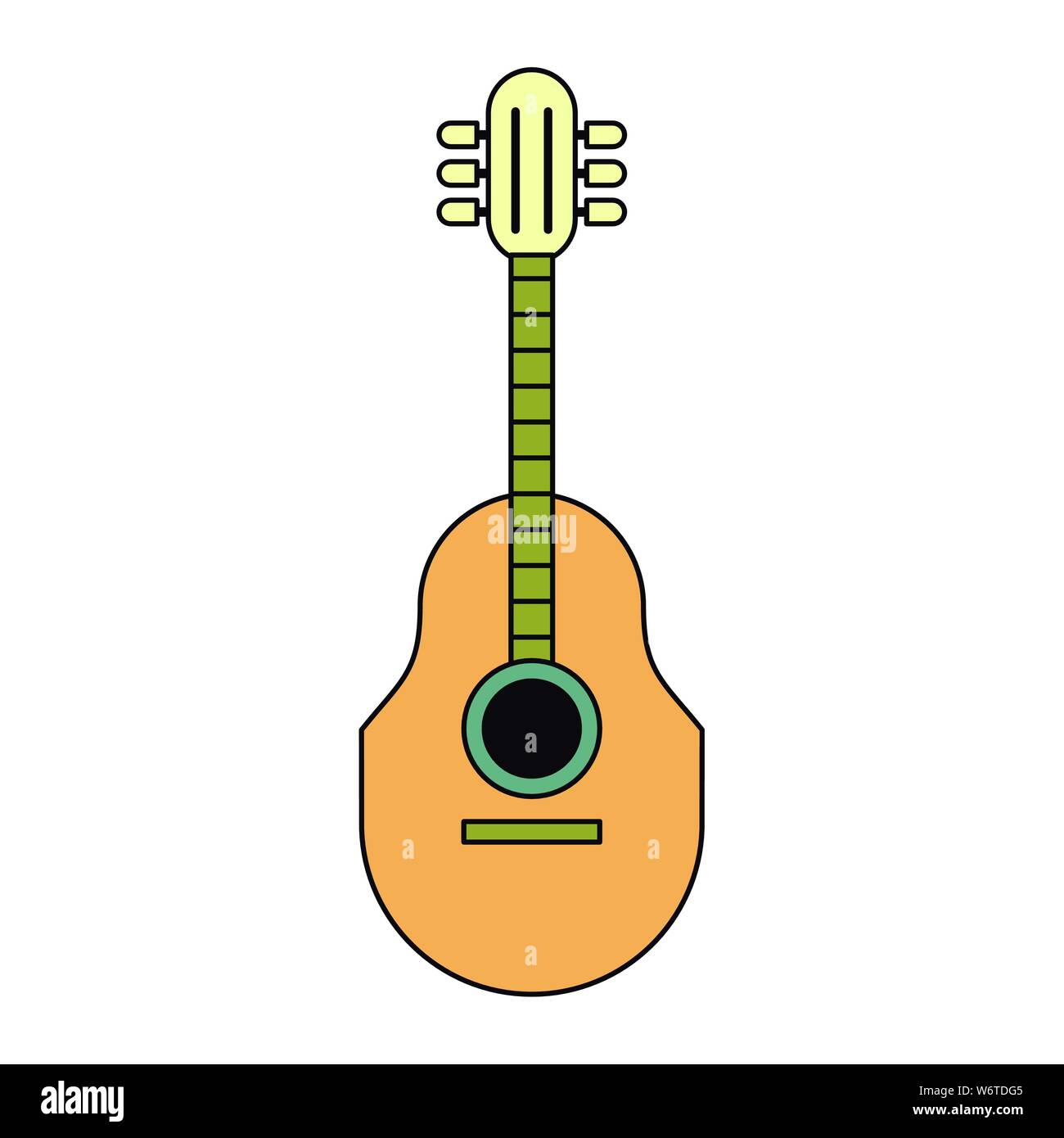acoustic guitar and music symbol Stock Vector Image & Art - Alamy