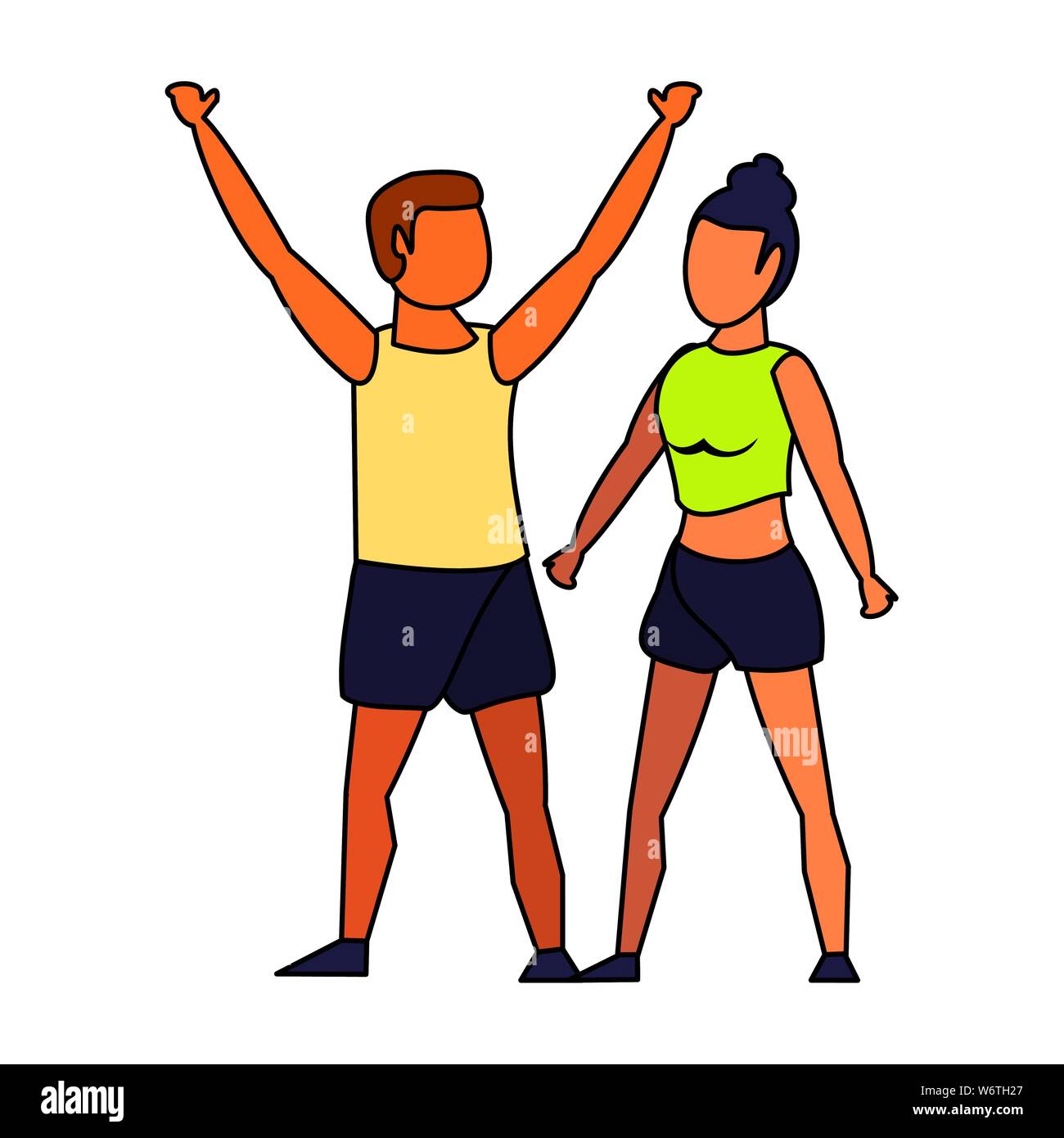 fitness sport exercise lifestyle cartoon Stock Vector Image & Art - Alamy