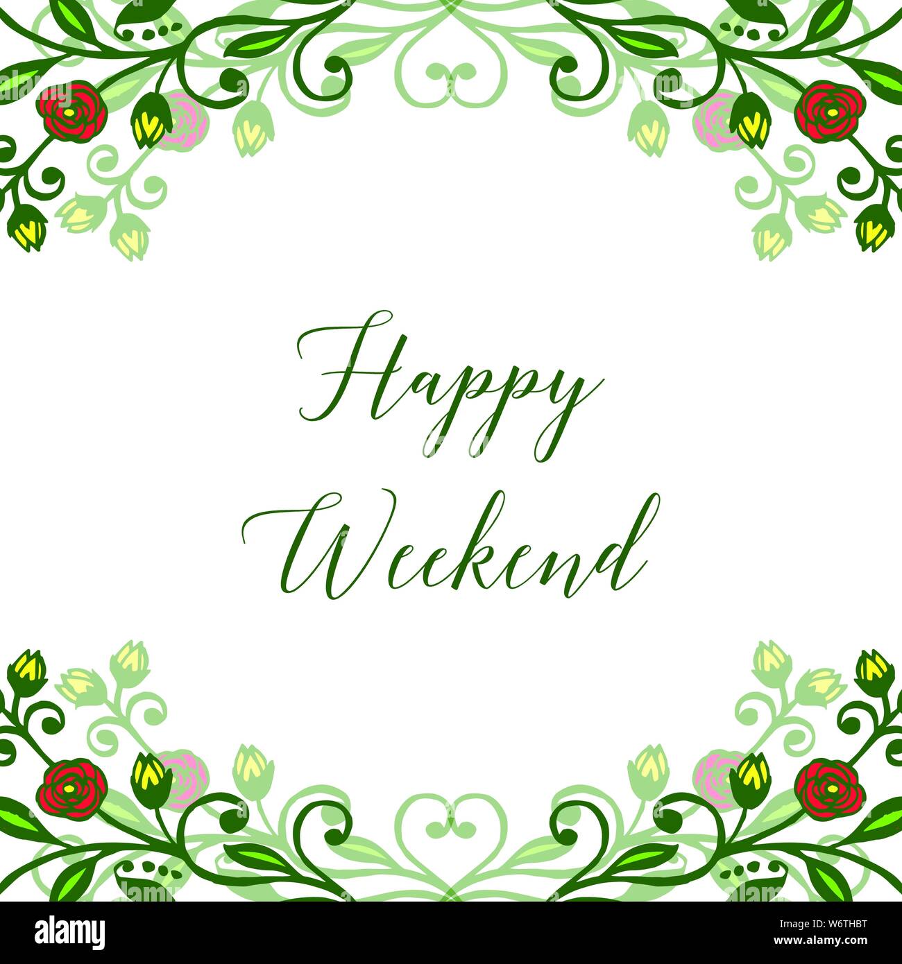 Retro style on white background, letter happy weekend, with abstract ...