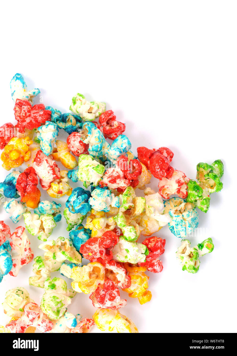 a group of colorful popcorn on white Stock Photo - Alamy