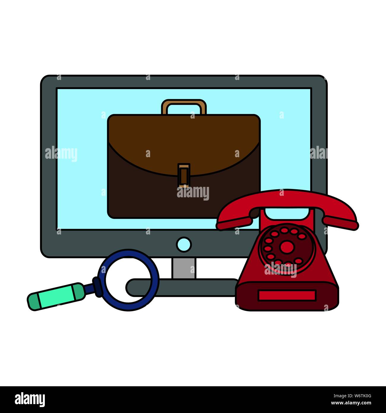 technology digital modern hardware cartoon Stock Vector Image & Art - Alamy