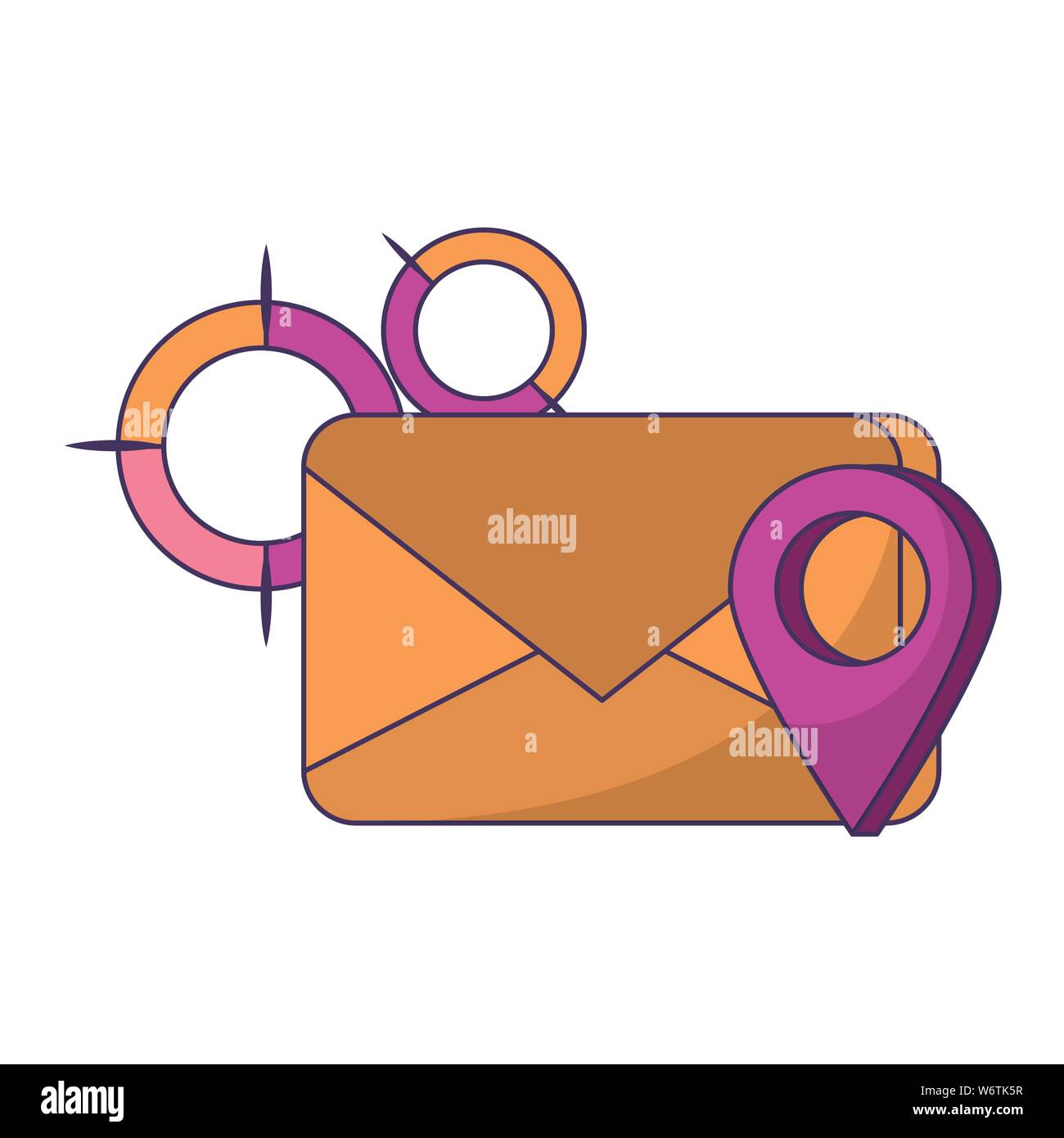 email message digital card cartoon Stock Vector Image & Art - Alamy