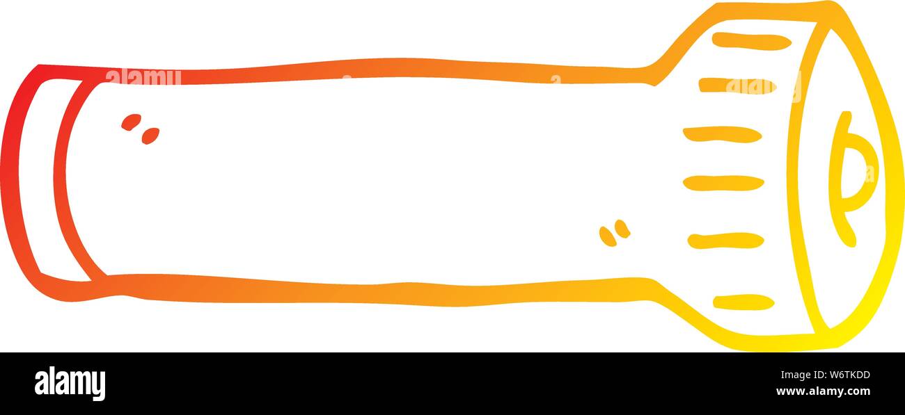 warm gradient line drawing of a cartoon torch Stock Vector Image & Art ...