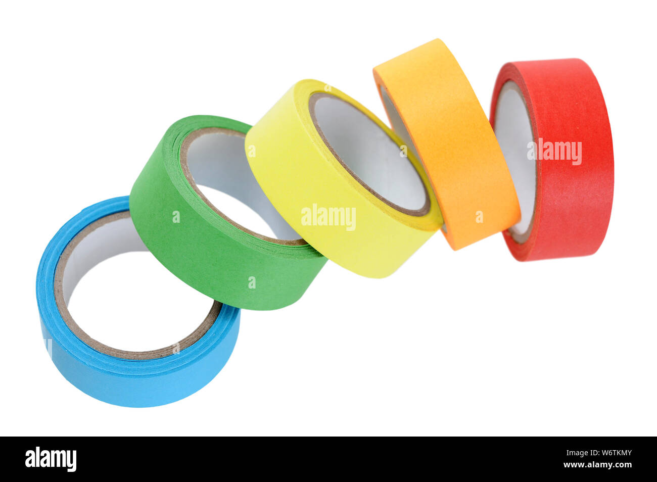 colorful tape roll isolated on white background Stock Photo - Alamy