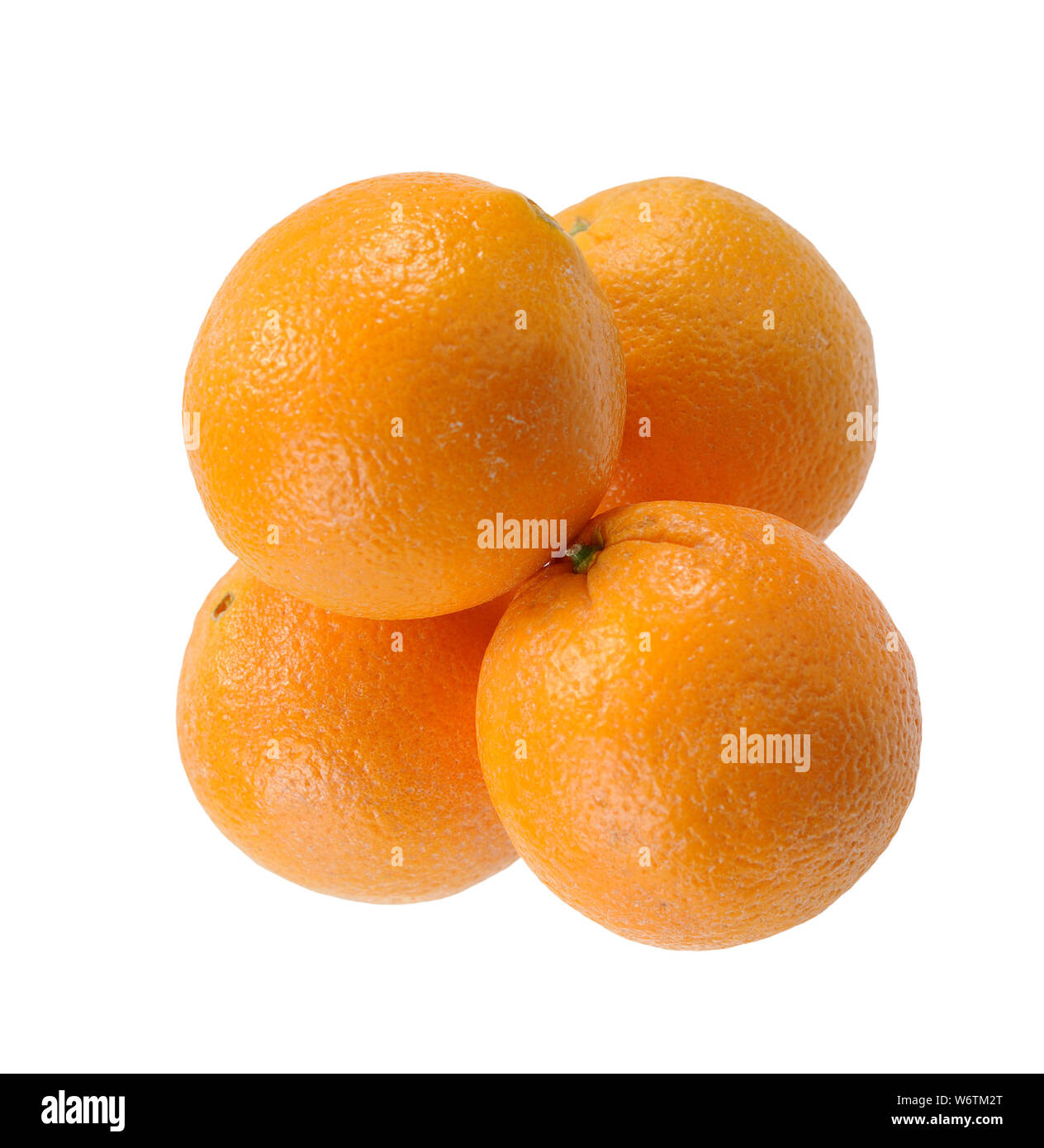 four orange fruit isolate on white background Stock Photo - Alamy