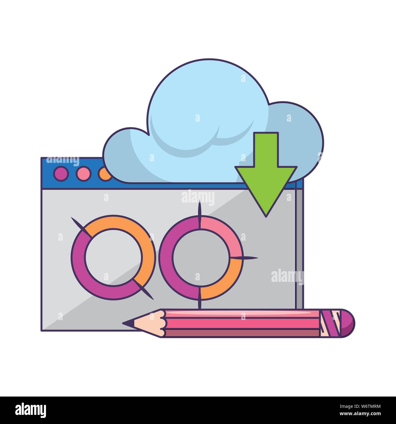 technology web digital hardware cartoon Stock Vector Image & Art - Alamy