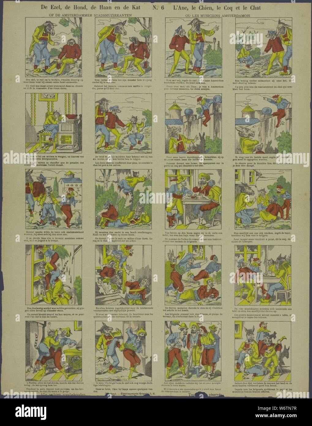 De ezel, de hond, de haan en de kat of De Amsterdammer stadsmuziekanten ...