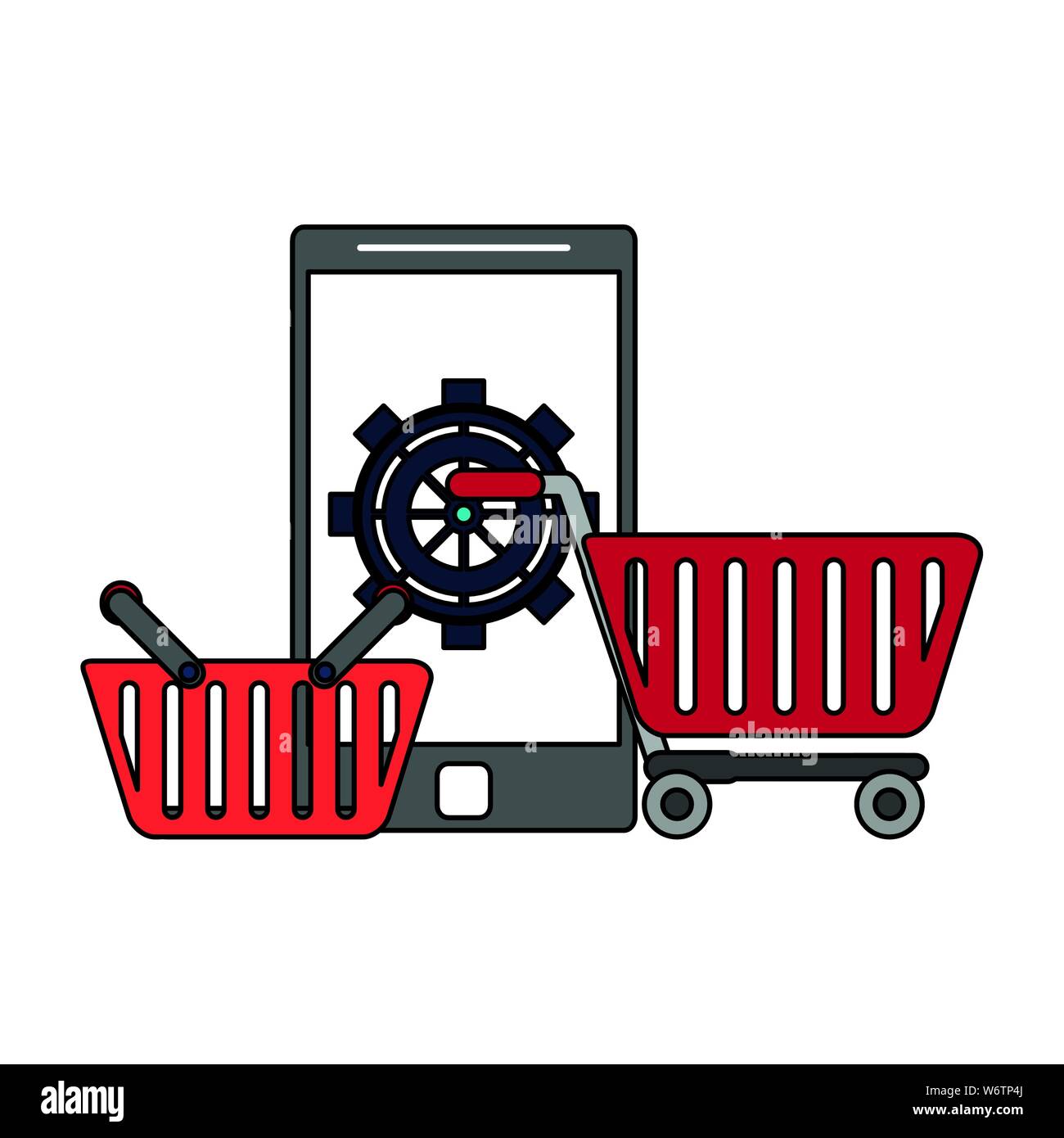 online shopping ecommerce sale cartoon Stock Vector Image & Art - Alamy