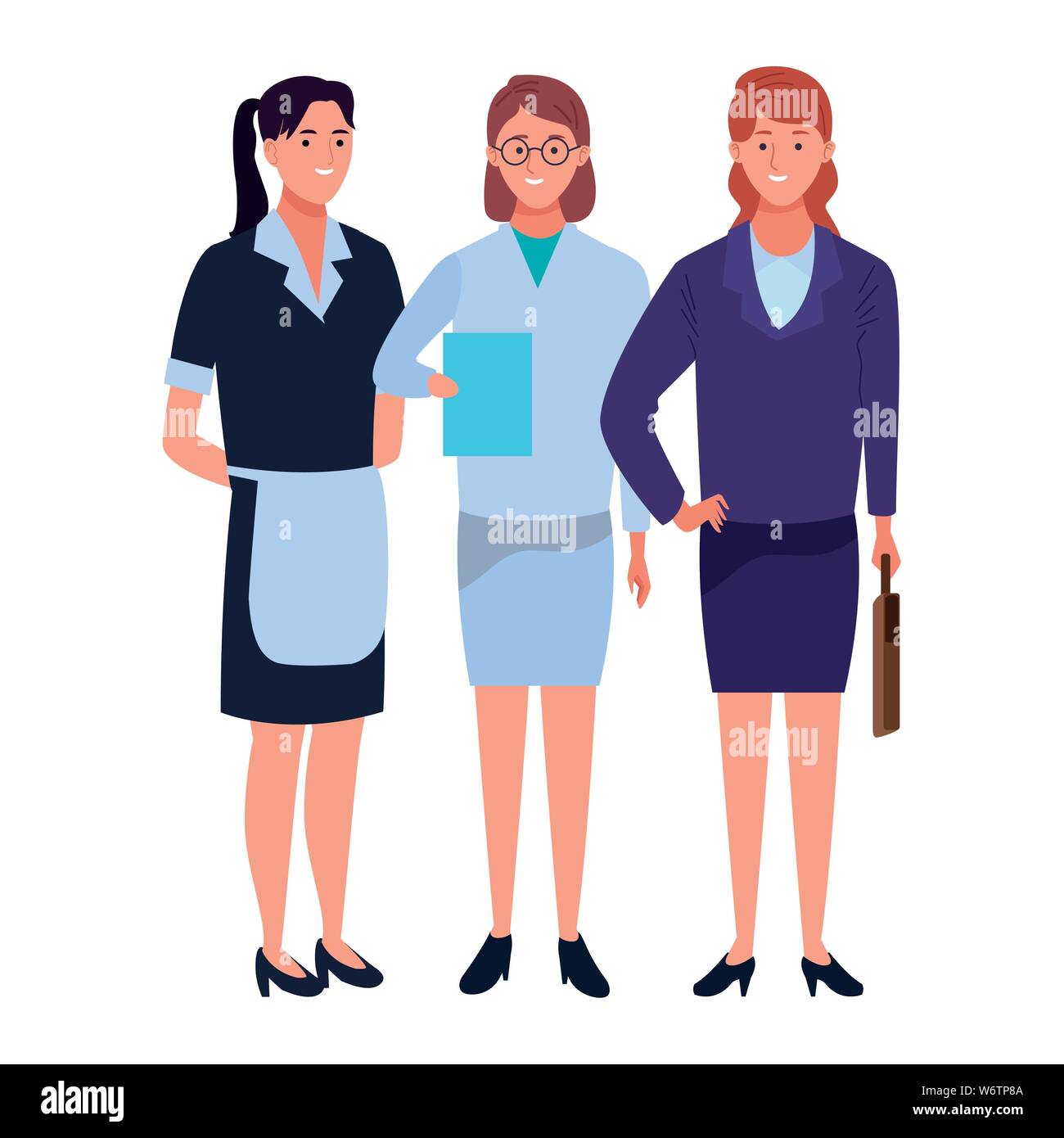 Workers characters cartoons Cut Out Stock Images & Pictures - Alamy