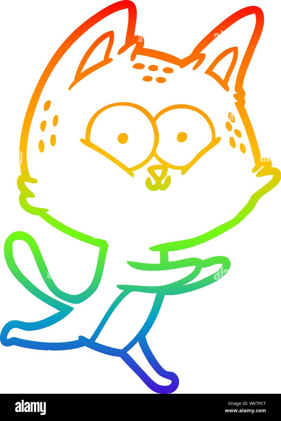 A cat running drawing Stock Vector Images - Alamy