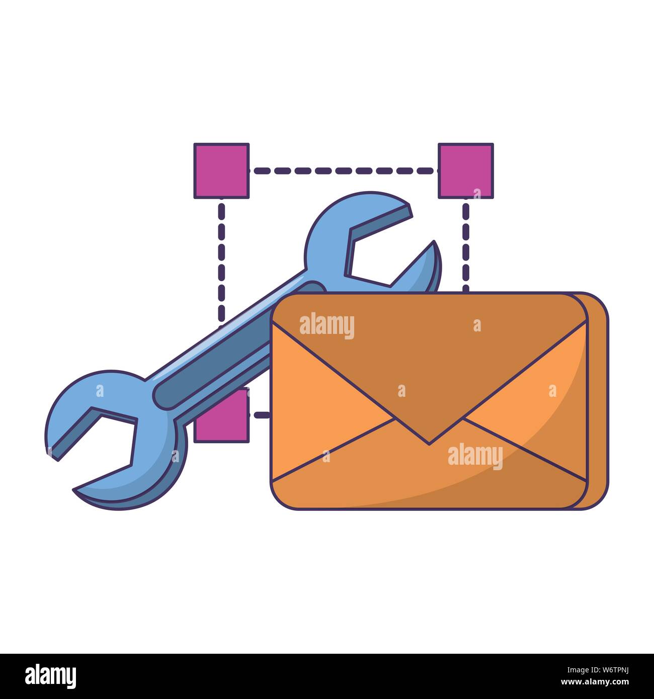 email message digital card cartoon Stock Vector Image & Art - Alamy
