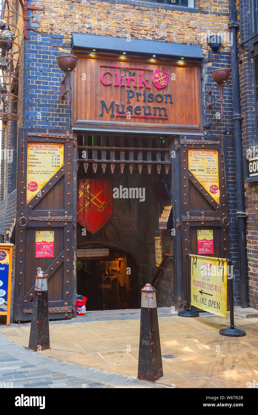 London, UK - May 23 2018: The Clink Prison Museum was a prison which ...