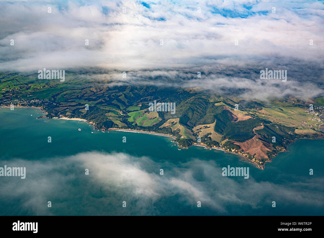 Aerial view of North Island, New Zealand Stock Photo - Alamy