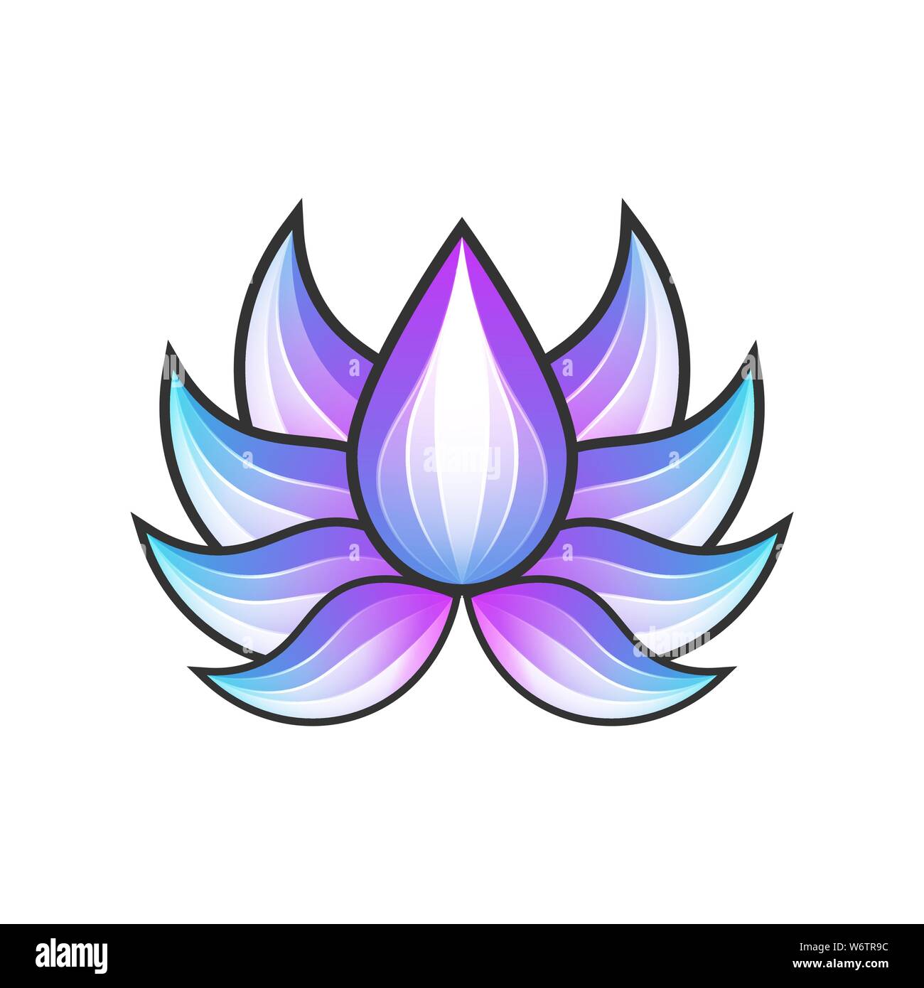Vector Flowers with bright colors. A logo for businesses around beauty ...