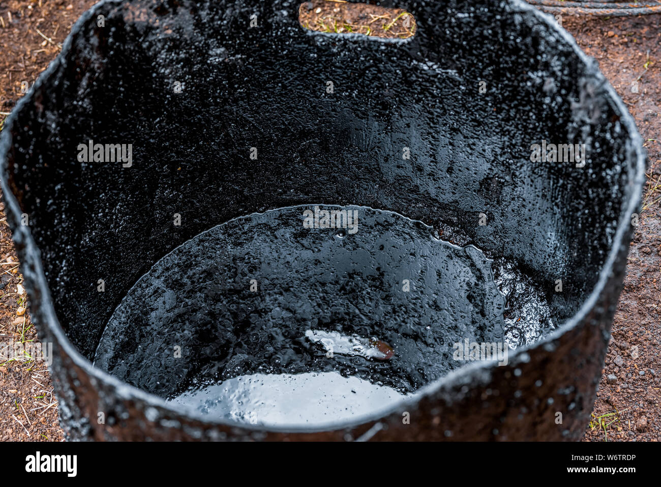 crude oil surface background textured. Pollution with oil products ...