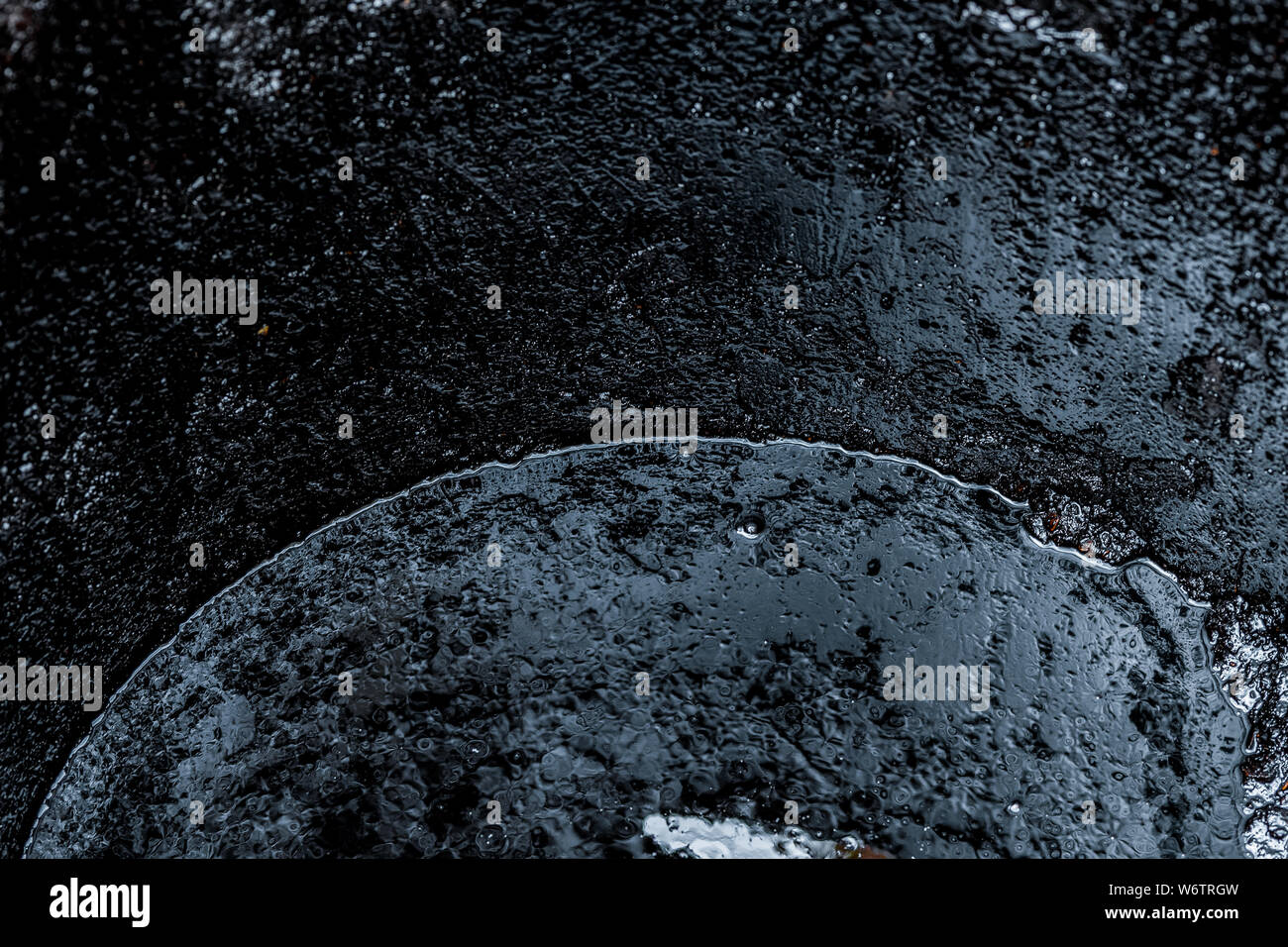 crude oil surface background textured. Pollution with oil products ...