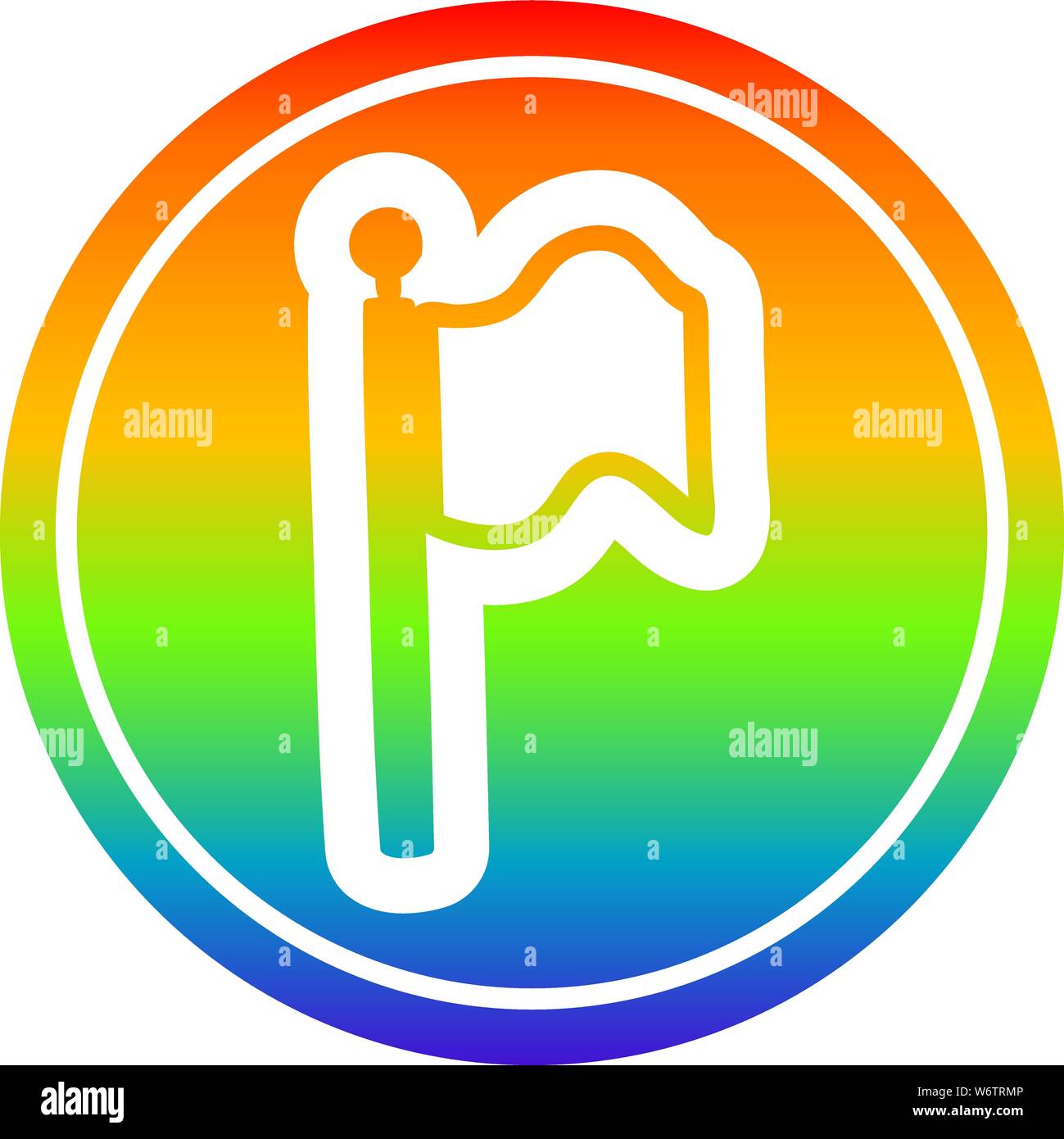 Waving rainbow flag Stock Vector Images - Alamy