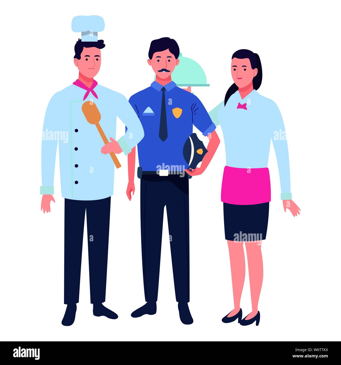 Workers characters cartoons Cut Out Stock Images & Pictures - Alamy