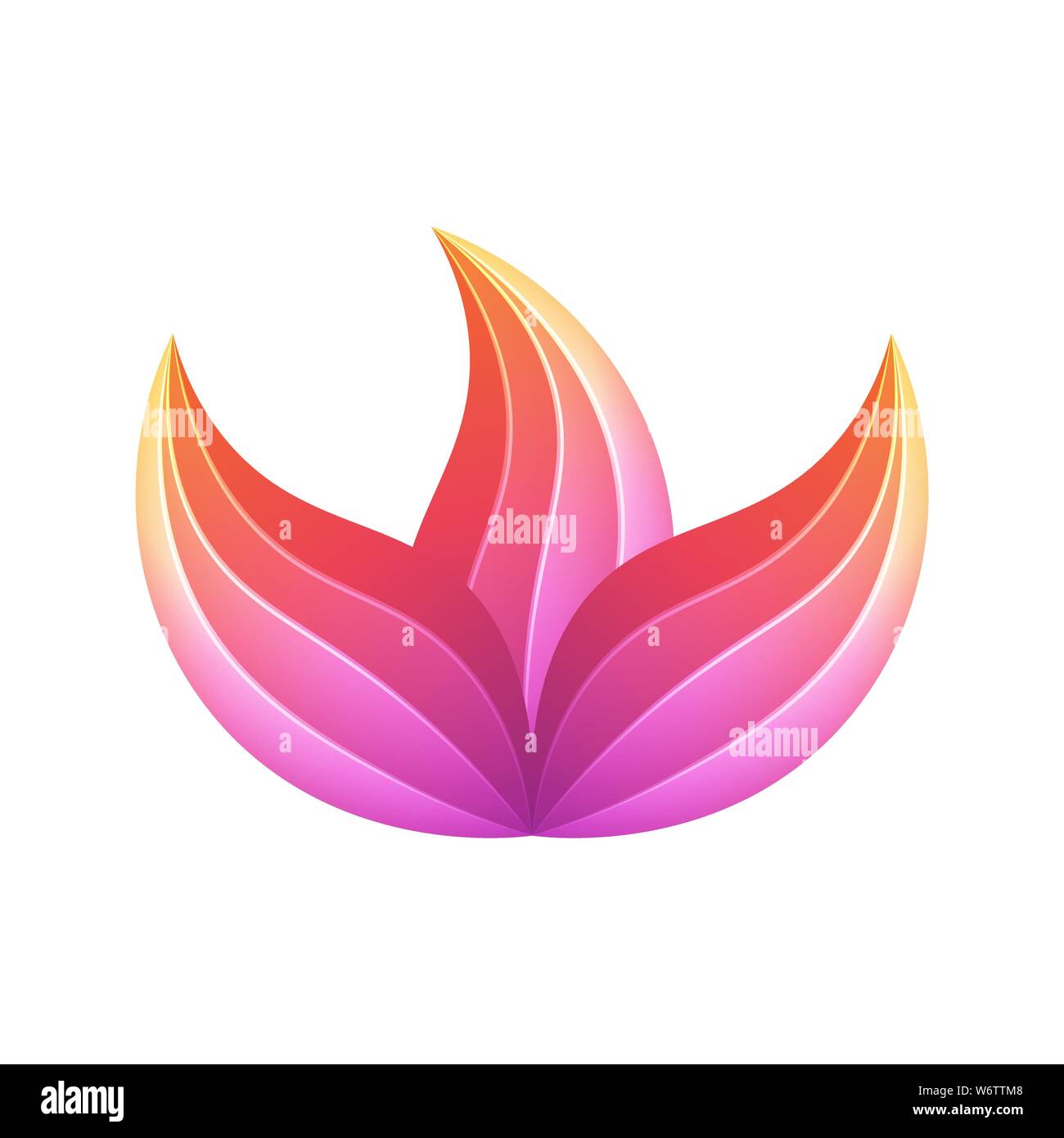 Vector Flowers with bright colors. A logo for businesses around beauty ...