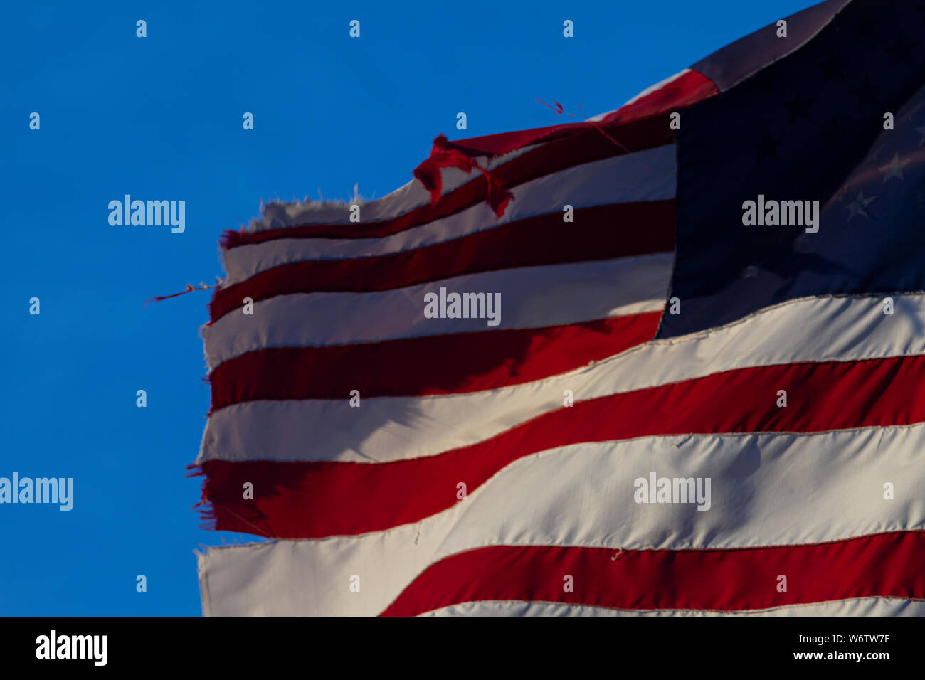 Ragged american flag hi-res stock photography and images - Alamy