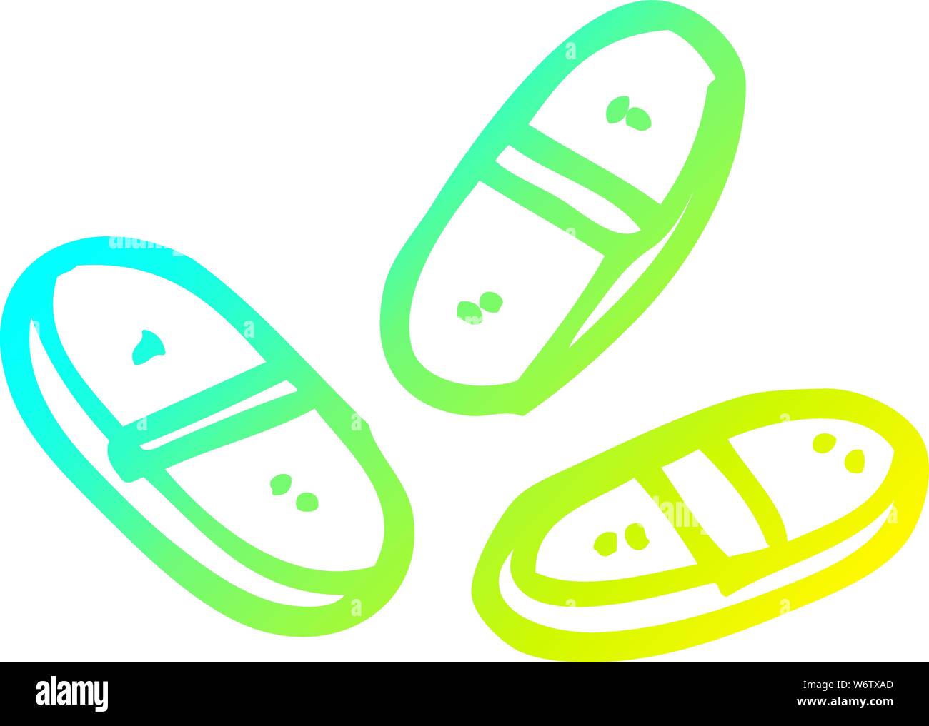 cold gradient line drawing of a cartoon tablets Stock Vector Image ...