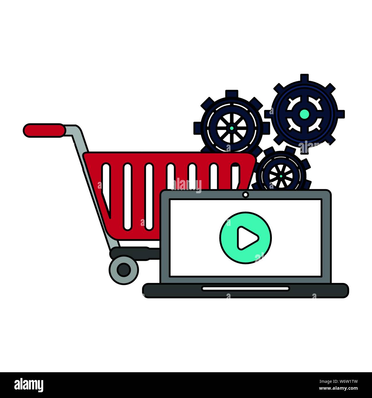 online shopping ecommerce sale cartoon Stock Vector Image & Art - Alamy
