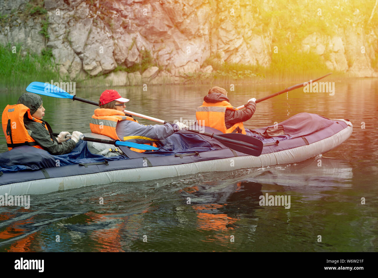 Rafting on the river Belaya. Russia Stock Photo - Alamy