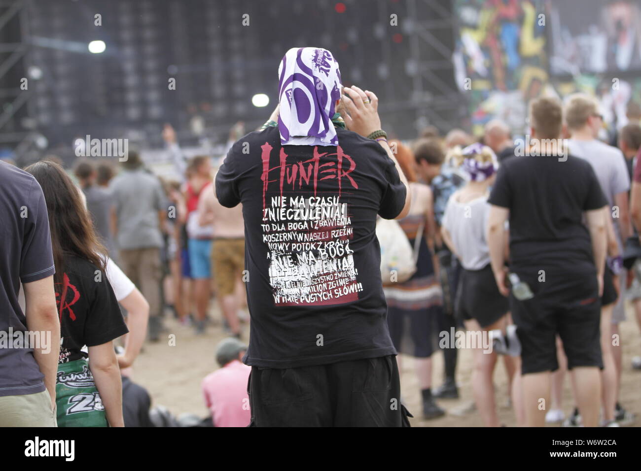 Kustrin, Poland. 02nd Aug, 2019. People celebrating at the Pol and Rock ...