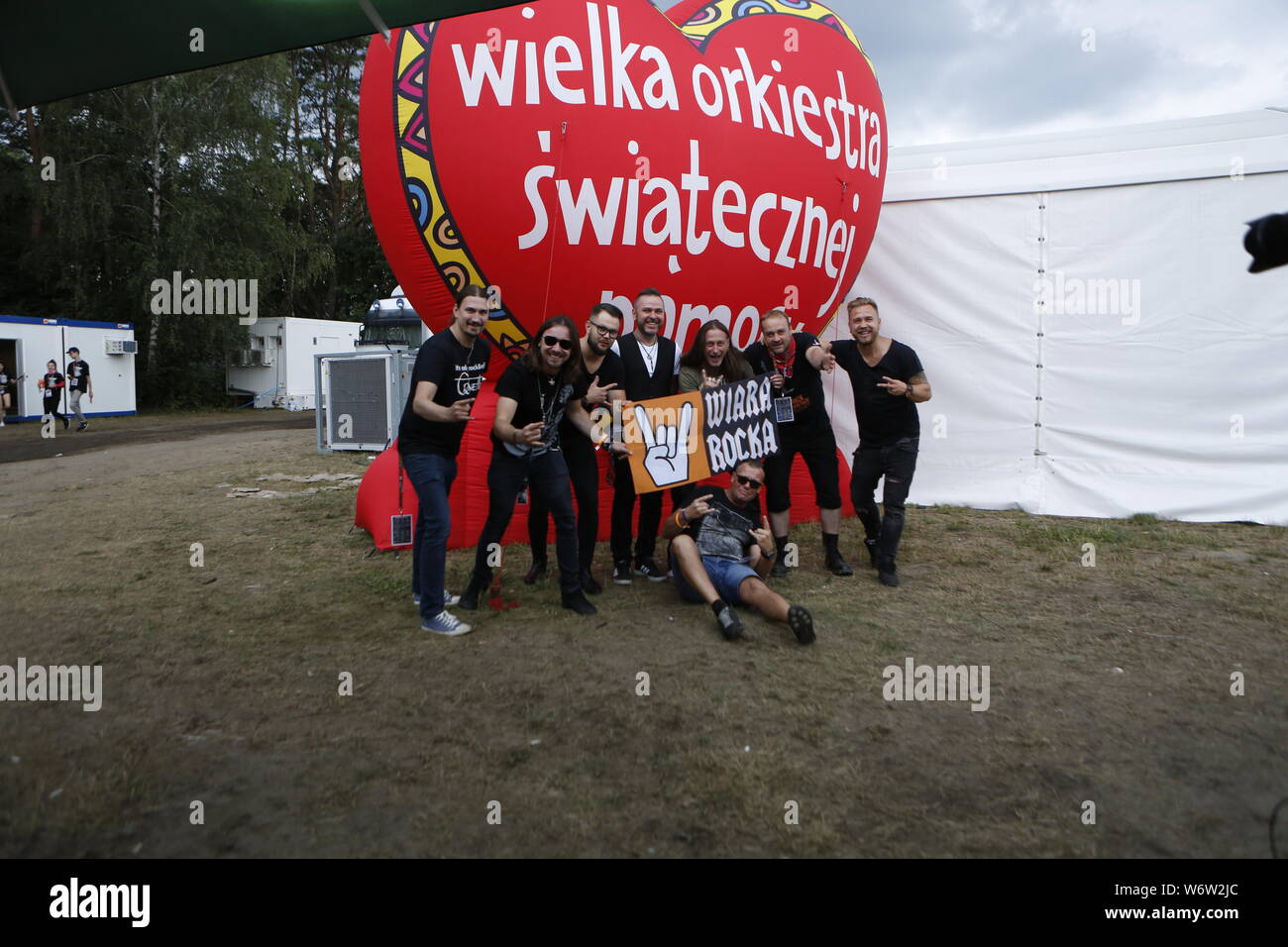 Kustrin, Poland. 02nd Aug, 2019. People celebrating at the Pol and Rock ...