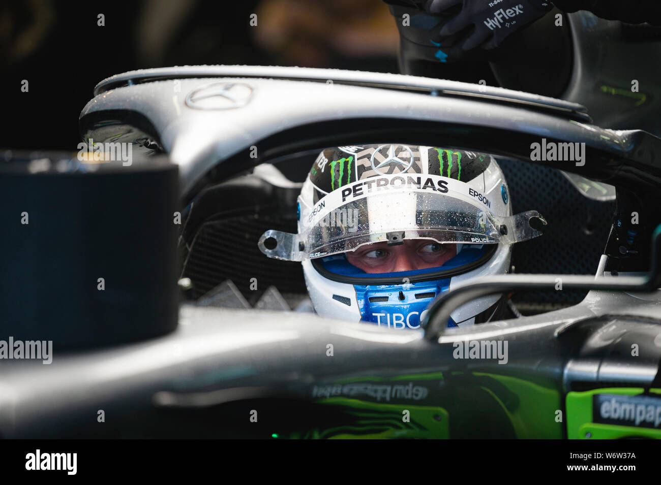 Mercedes f1 driver car hi-res stock photography and images - Alamy