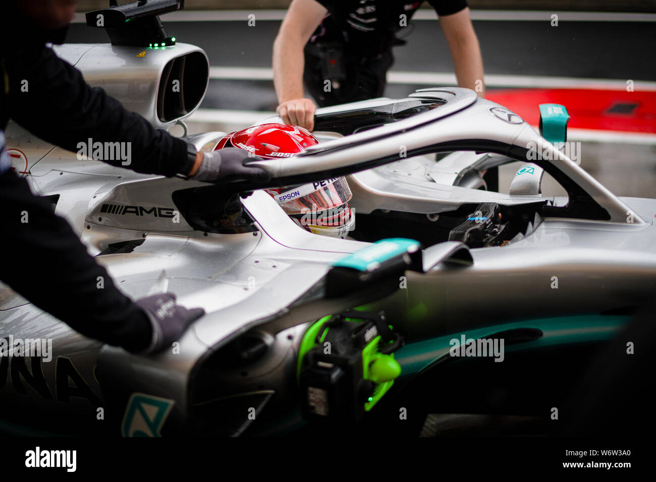 Mercedes AMG Petronas F1 Team’s British driver Lewis Hamilton returns ...