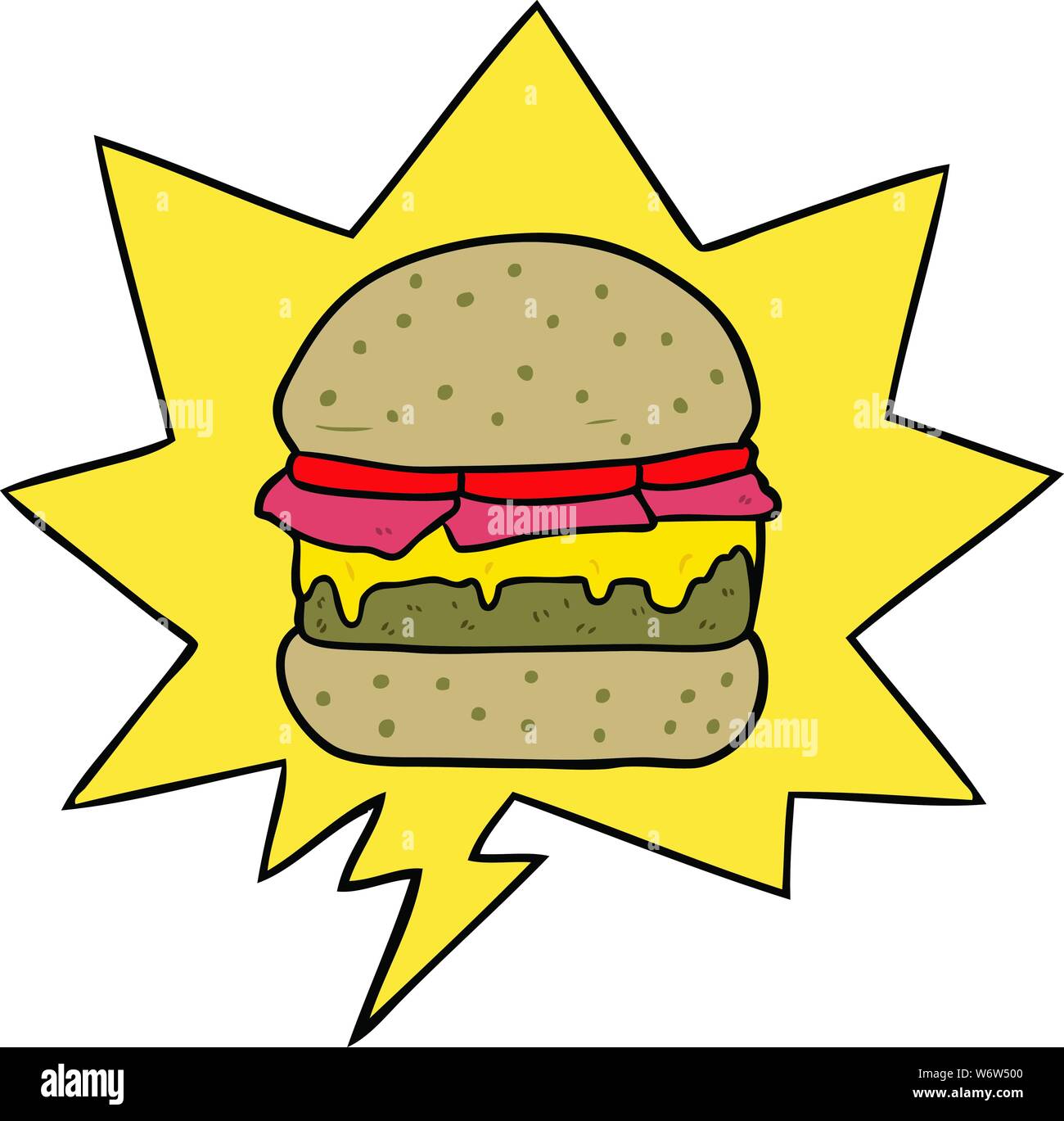 Stacked burger Stock Vector Images - Alamy