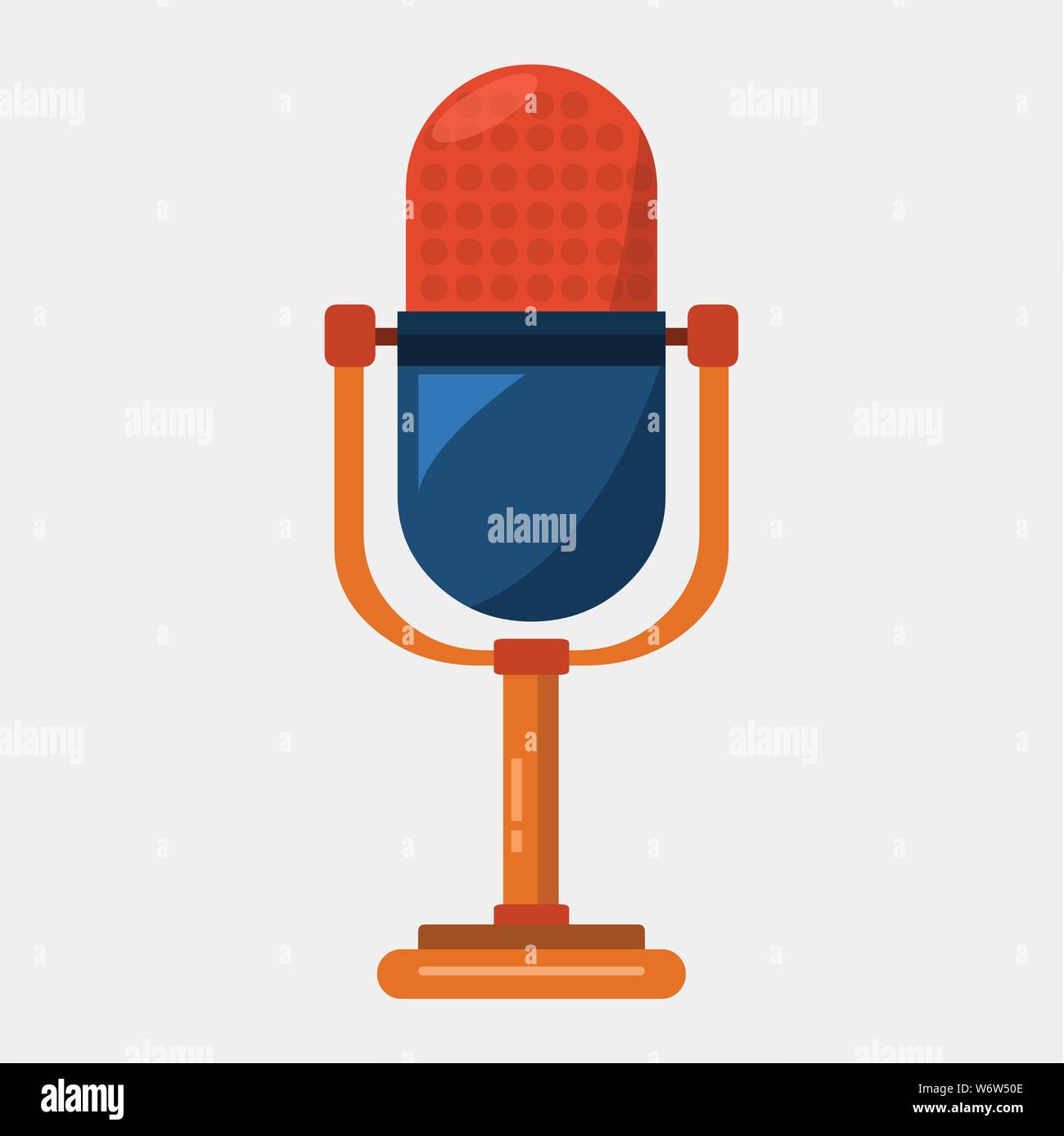retro microphone vector illustration Stock Vector Image & Art - Alamy