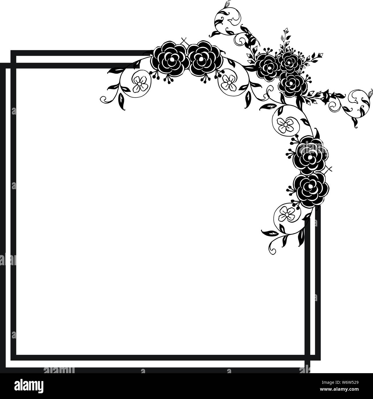 Wallpaper of various card, design abstract flower frame, isolated on a ...