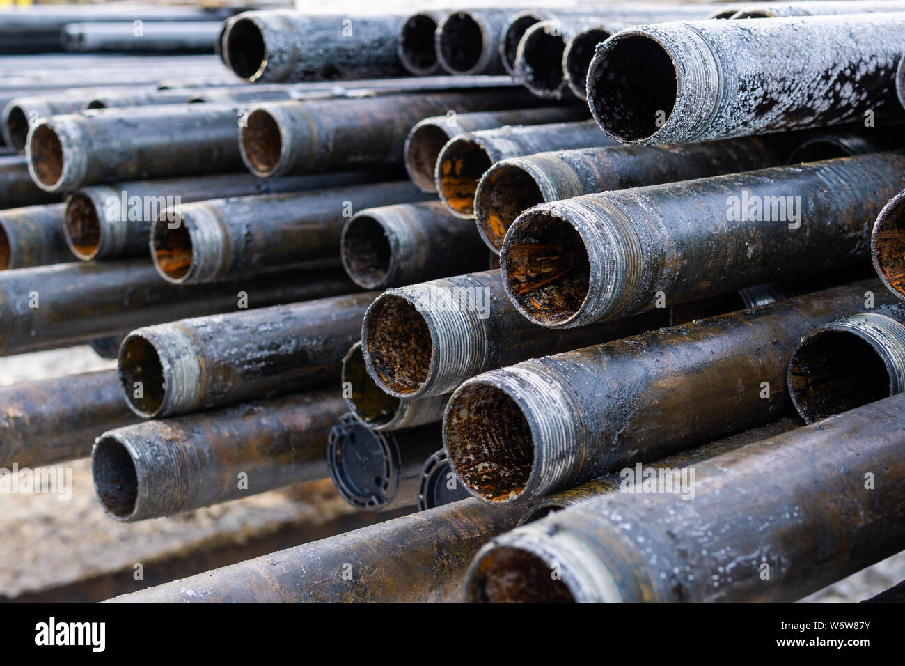 Offshore Industry oil and gas production petroleum pipeline. Downhole ...
