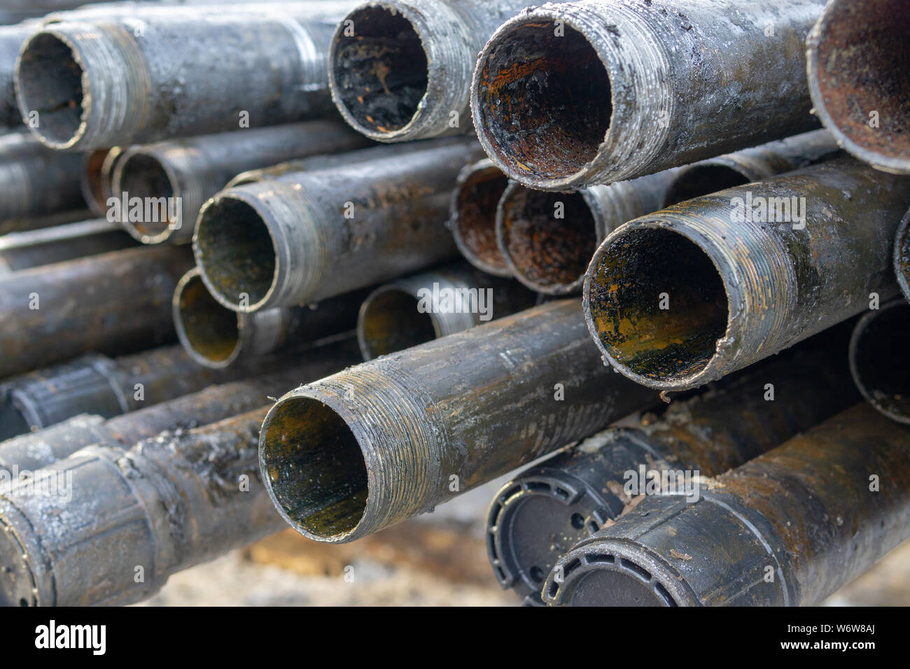 Offshore Industry oil and gas production petroleum pipeline. Downhole ...