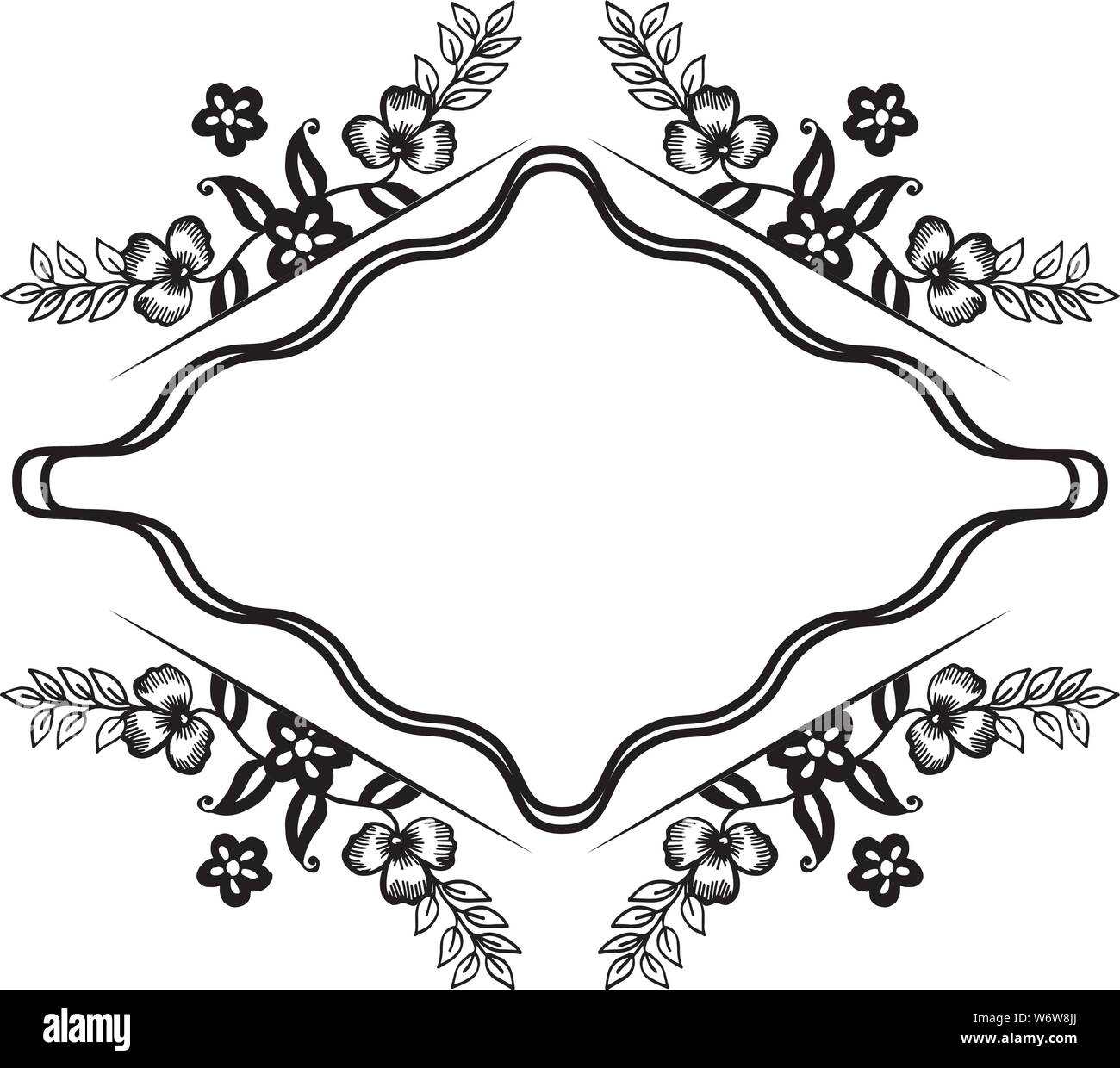 Pattern art of frame cute, various flowers border, decorative of cards ...