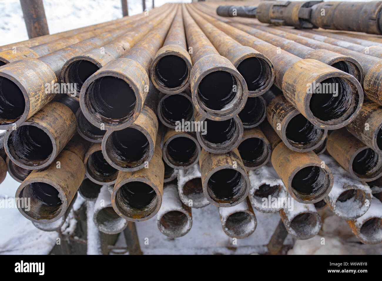 Offshore Industry oil and gas production petroleum pipeline. Downhole ...