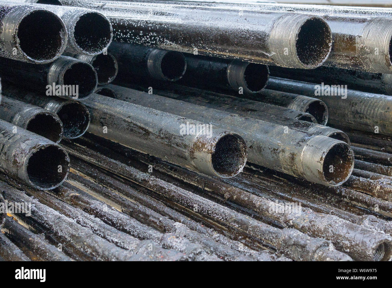 Offshore Industry oil and gas production petroleum pipeline. Downhole ...
