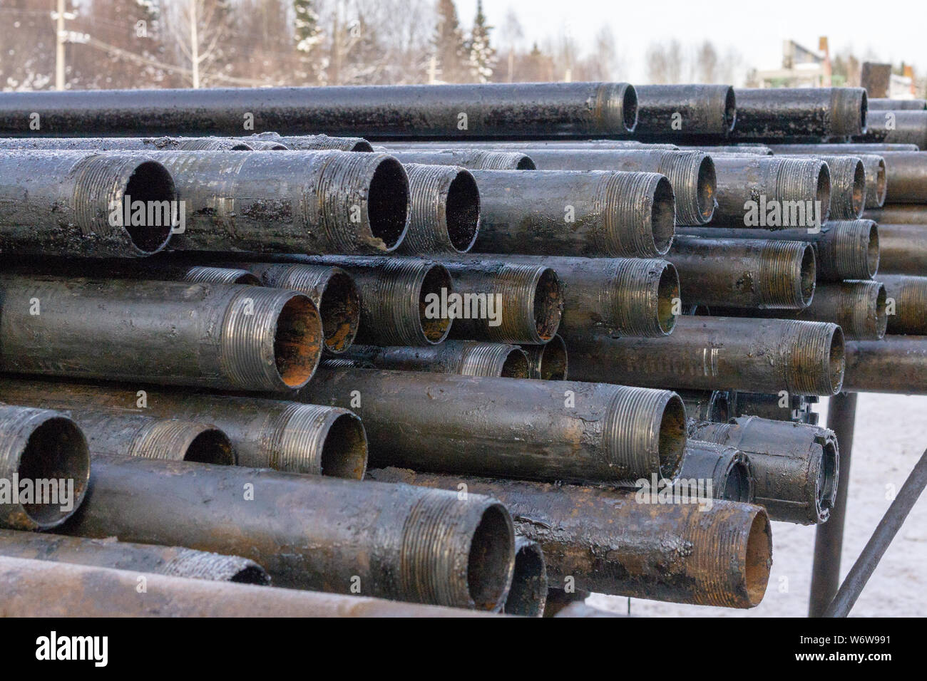 Offshore Industry oil and gas production petroleum pipeline. Downhole ...