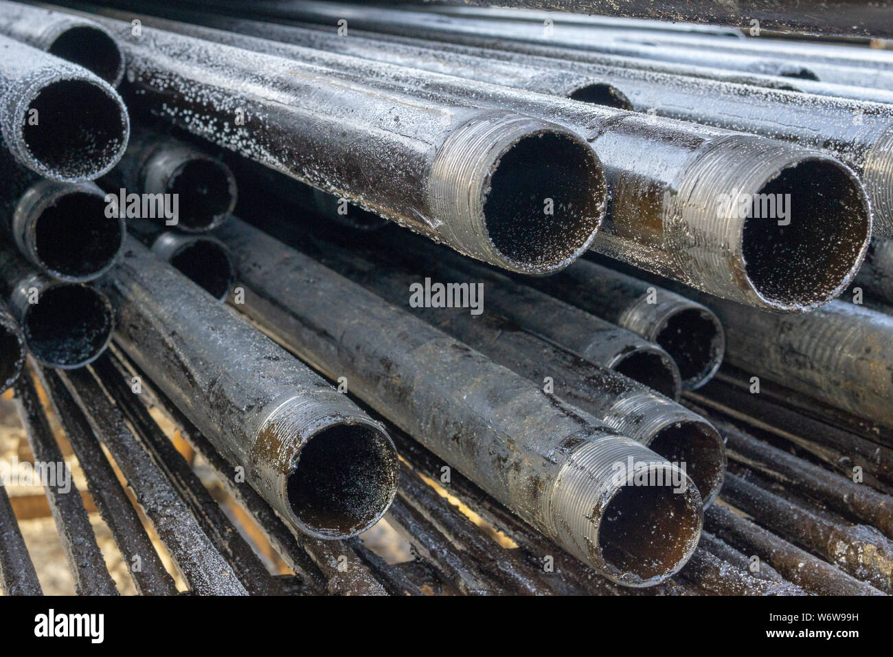Offshore Industry oil and gas production petroleum pipeline. Downhole ...