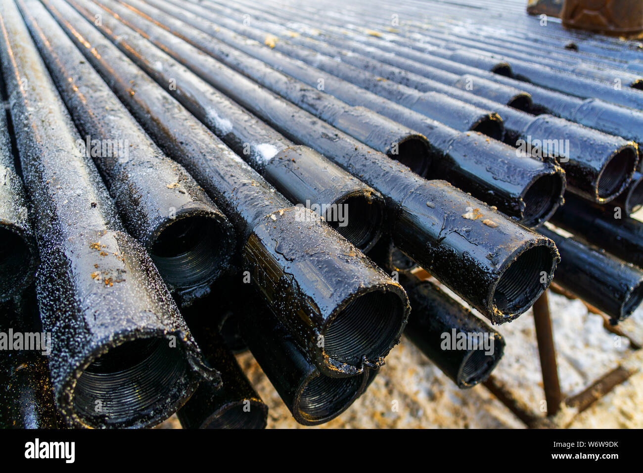 Offshore Industry oil and gas production petroleum pipeline. Downhole ...