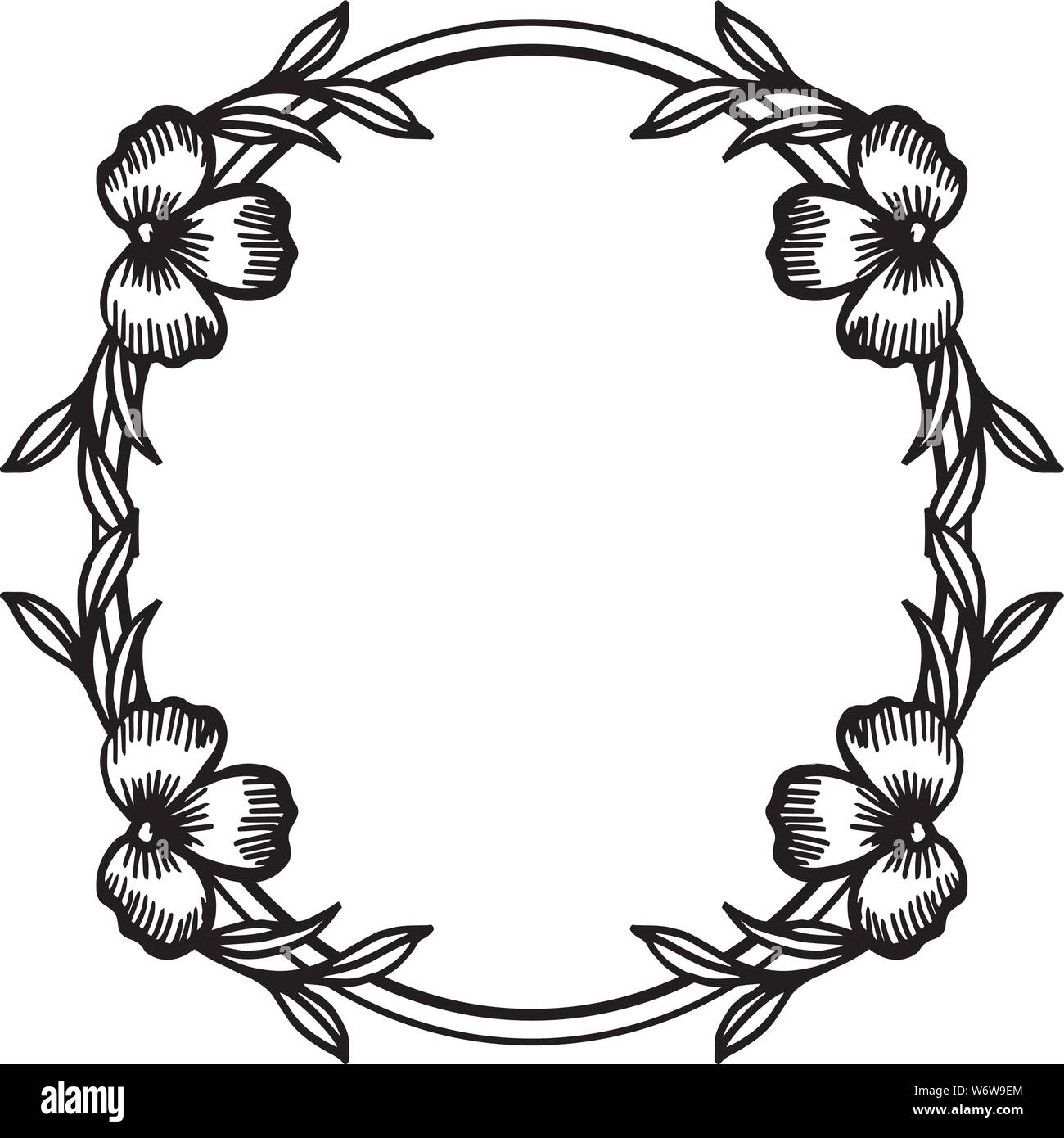 Template of cards, with design floral frame, style elegant and ...