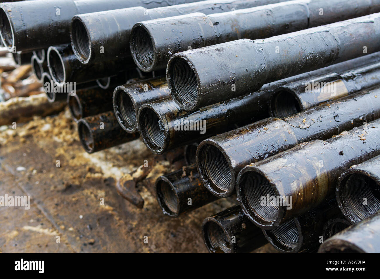 Offshore Industry oil and gas production petroleum pipeline. Downhole ...