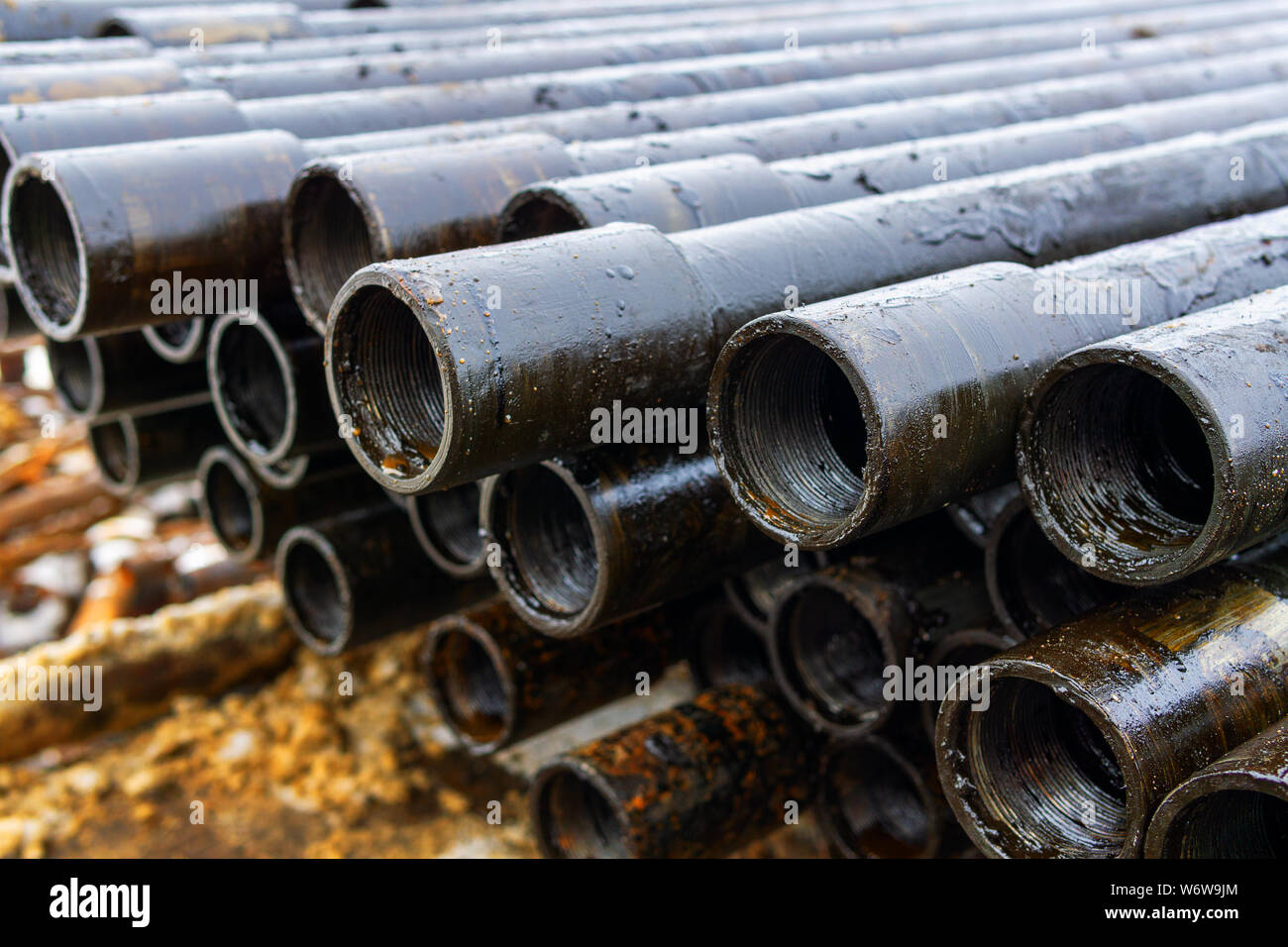Offshore Industry oil and gas production petroleum pipeline. Downhole ...