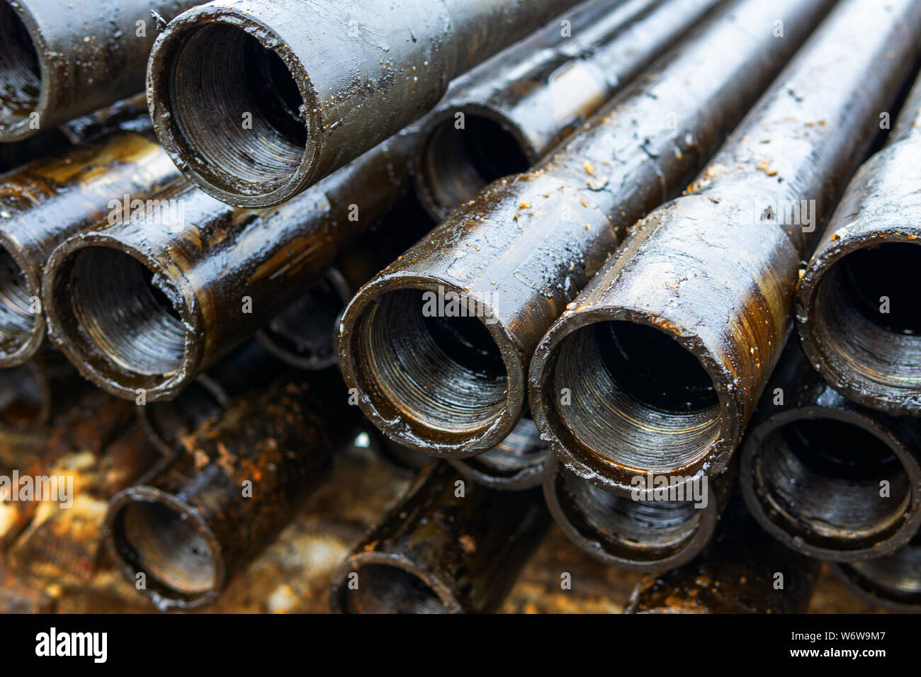 Offshore Industry oil and gas production petroleum pipeline. Downhole ...
