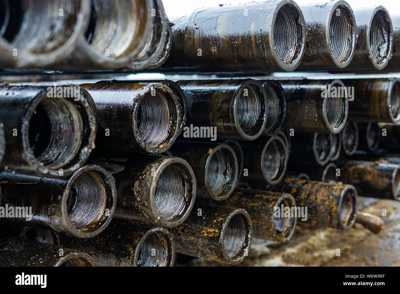 Offshore Industry oil and gas production petroleum pipeline. Downhole ...